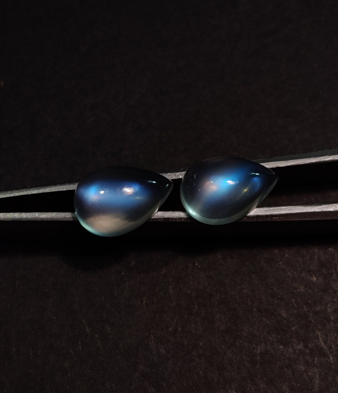 Royal Blue Moonstone 100% Natural Stone Very Sharp Blue Sheen/ Flashy ...