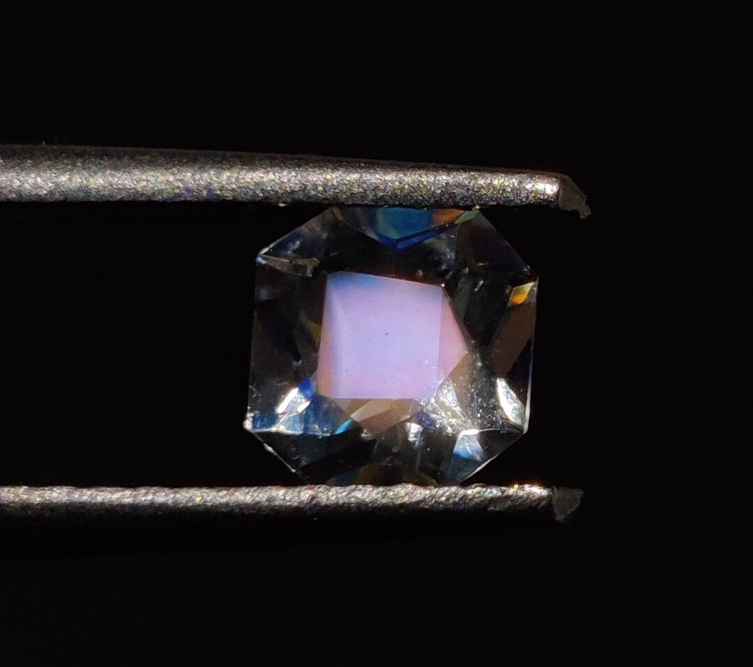 Rainbow Andesine Labradorite: Pink Purple Octagon Gemstone, 0.47 Carat ...