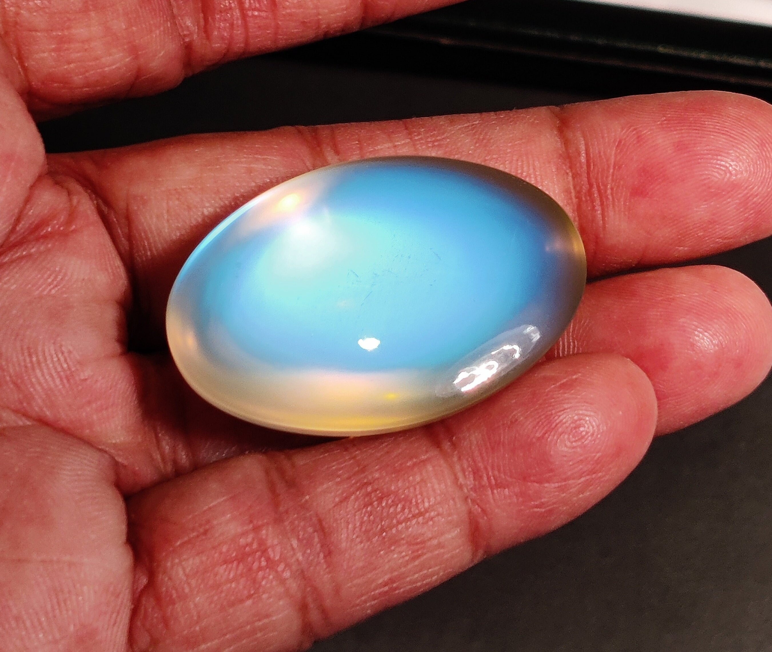 Rainbow Blue Moonstone BIGGEST SIZE Oval Extra Unique Quality Rarest ...