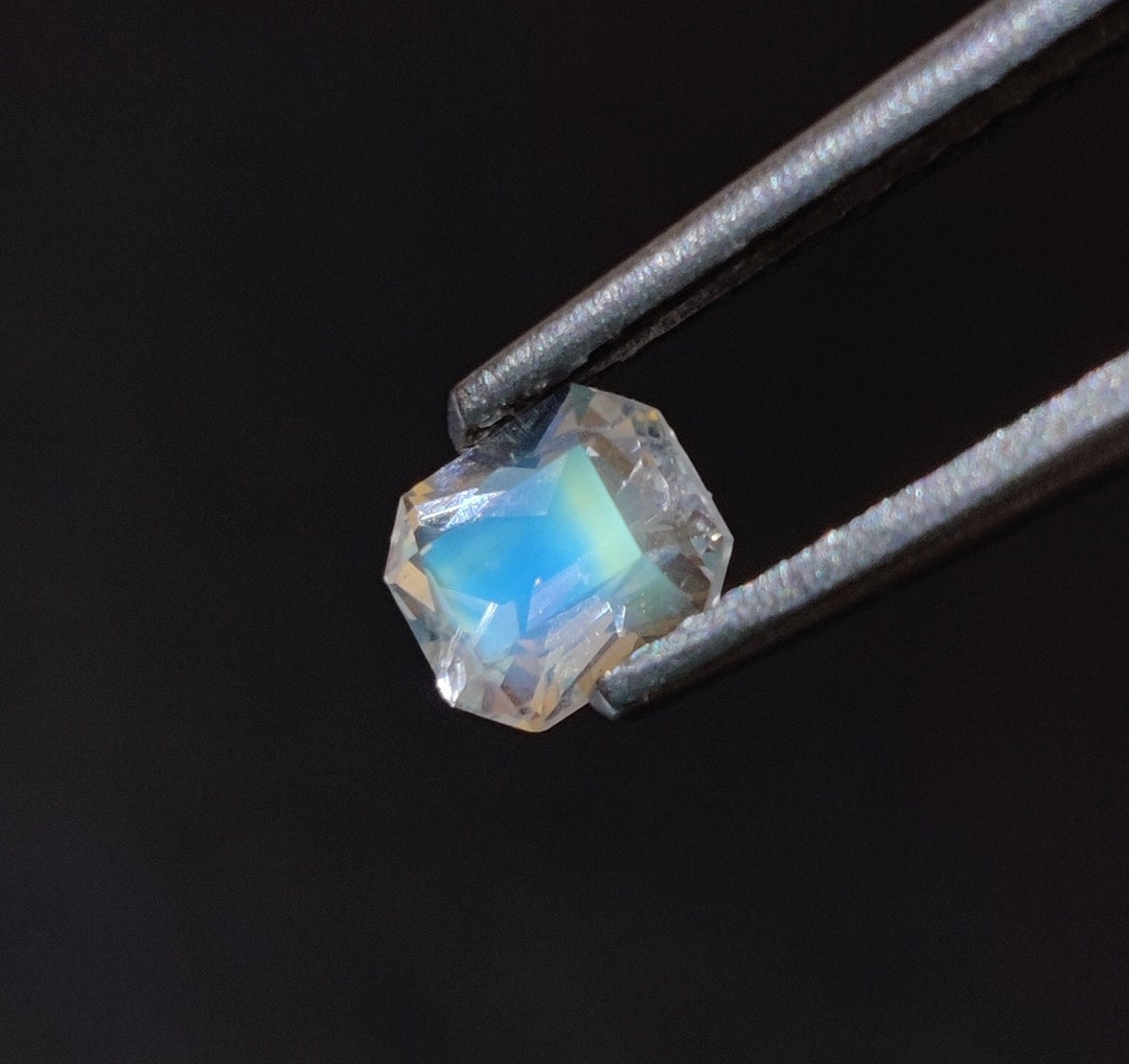 Rainbow Andesine Gemstone: Greenish Blue Octagon Cut, 0.40ct - Etsy