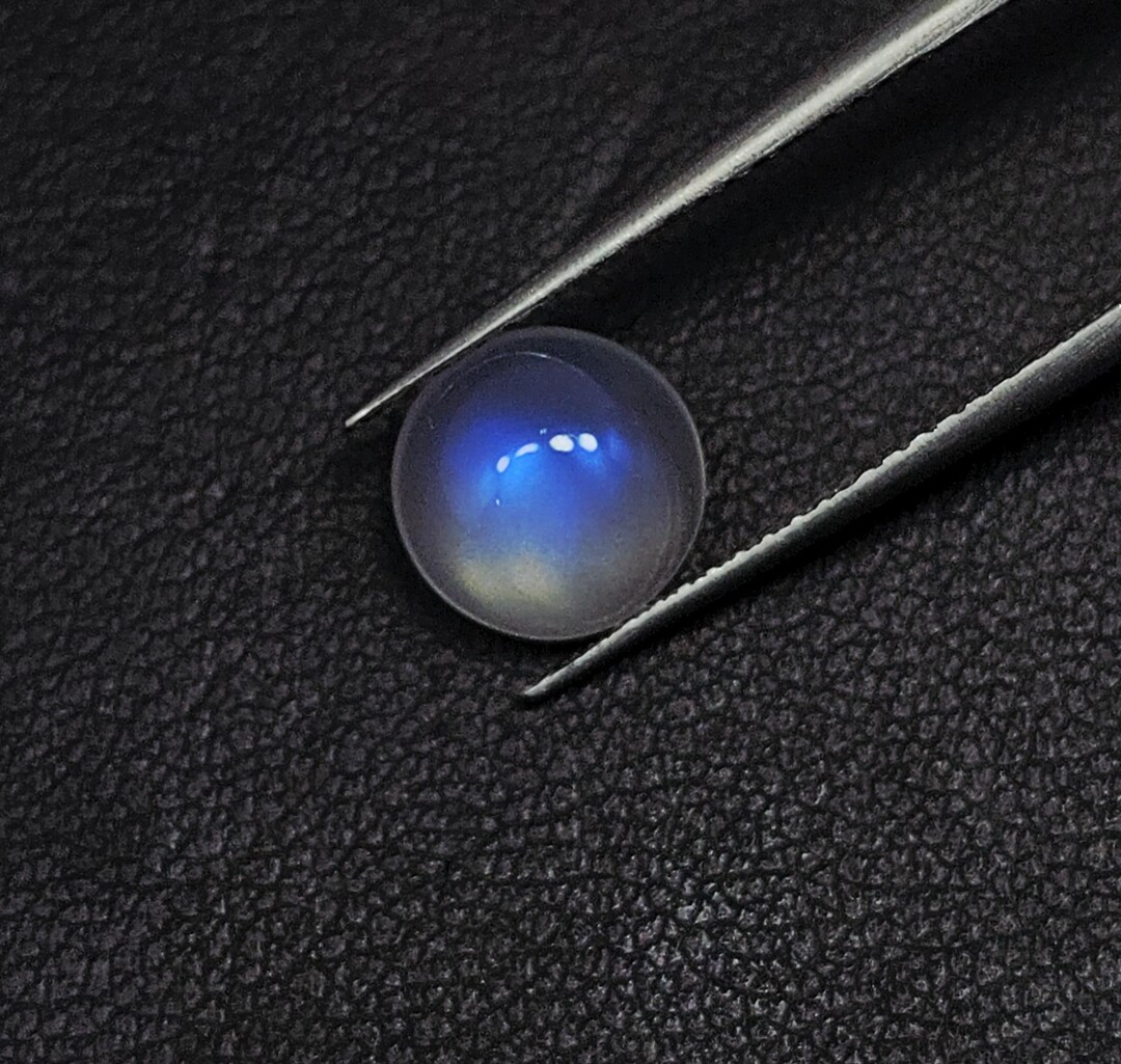 Royal Blue-flashy Milky Rainbow Moonstone - Blue Moonstone Cabochon ...