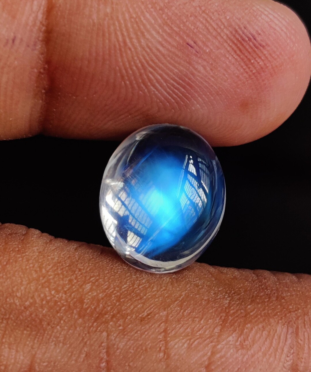 Royal Blue Moonstone 100% Natural Very Sharp Blue Sheen/ Flashy Amazing ...