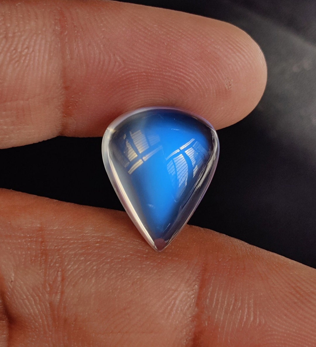 Royal Blue Moonstone Stunning AAAA+ Rare Quality Clean Stone With Sharp ...