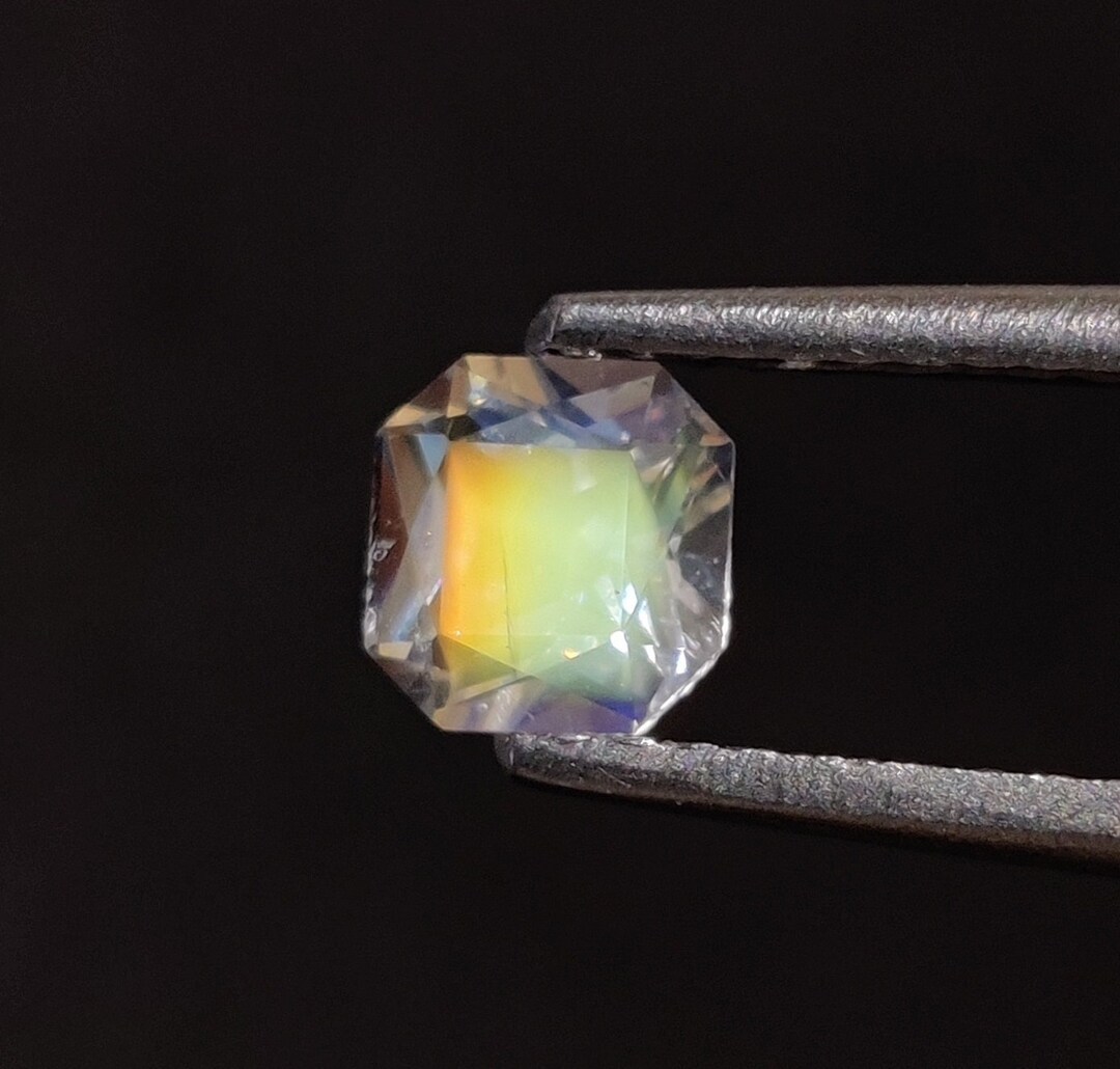 Natural Rainbow Andesine Labradorite: Octagon Faceted Gemstone, 0.38 ...