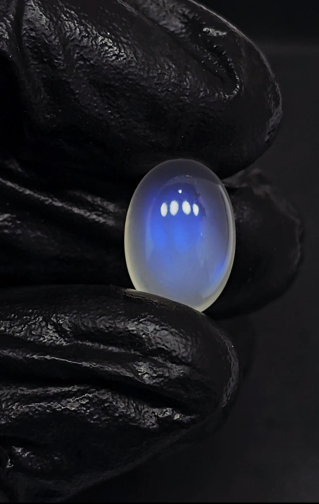 Royal Blue Fire Moonstone Natural Rainbow Milky Cabochon Gemstone 14 ...