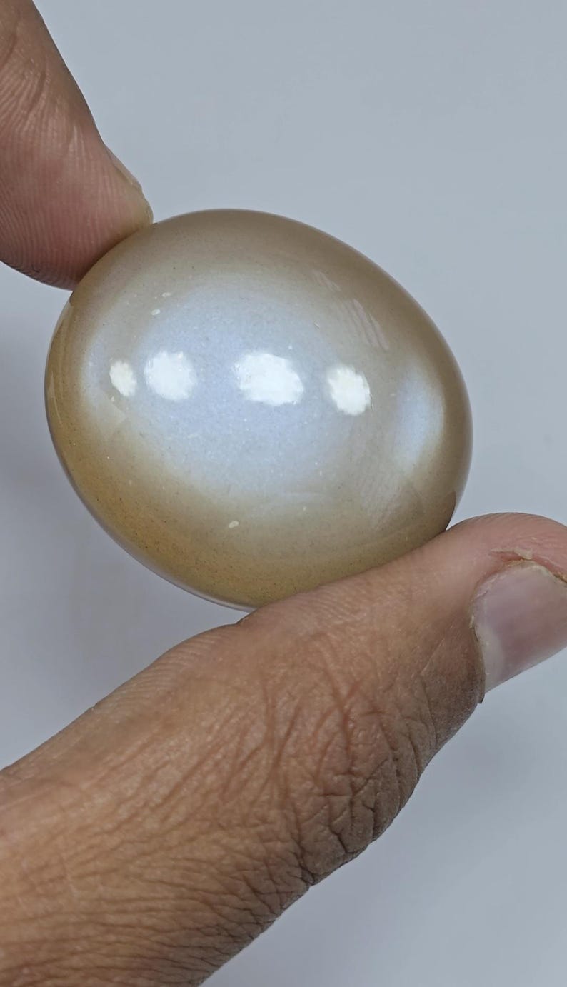 97.78 CTS Brown Peach Milky Moonstone Oval Cabochon | Super Fine Gray ...