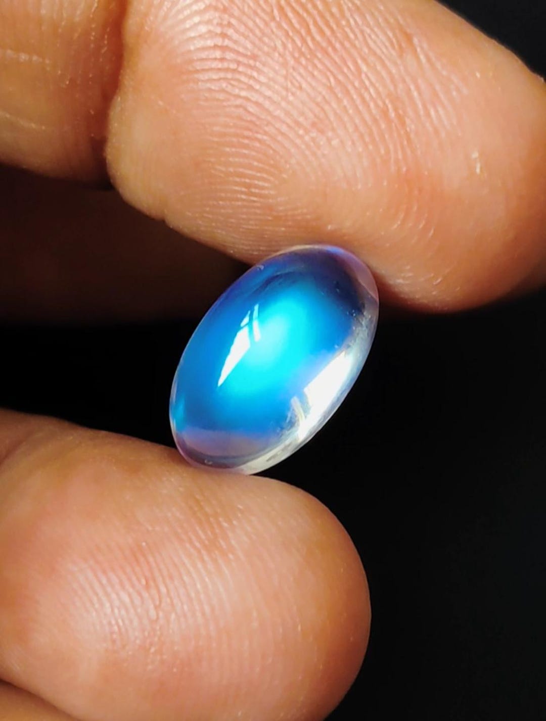 Royal Blue Moonstone 100% Natural Very Sharp Blue Sheen/ Flashy Amazing ...