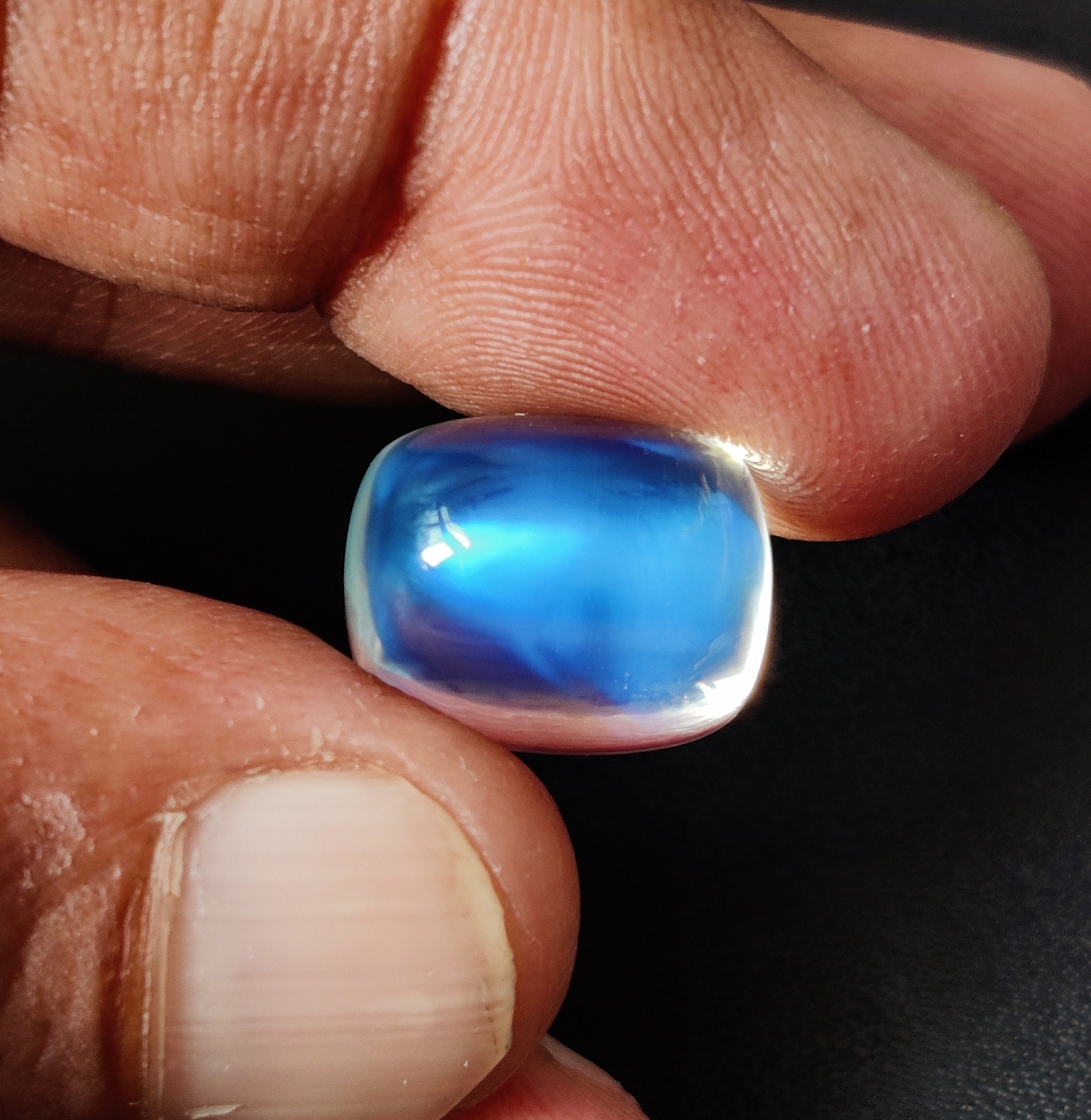 Royal Blue Moonstone Very Sharp Blue Shine AAAA Rare Quality Natural ...