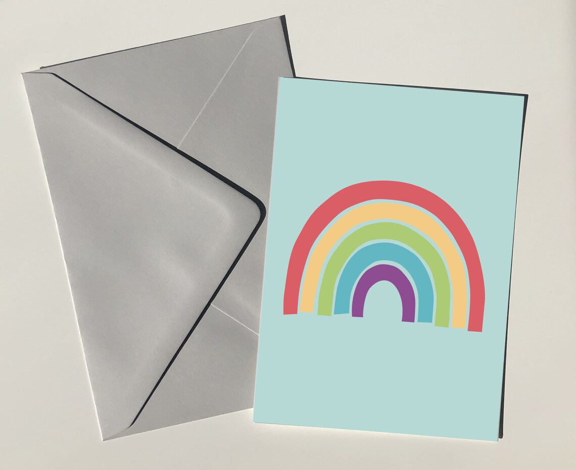 Rainbow Postcard Pack Set of 6 Rainbow Postcards 2 Designs - Etsy