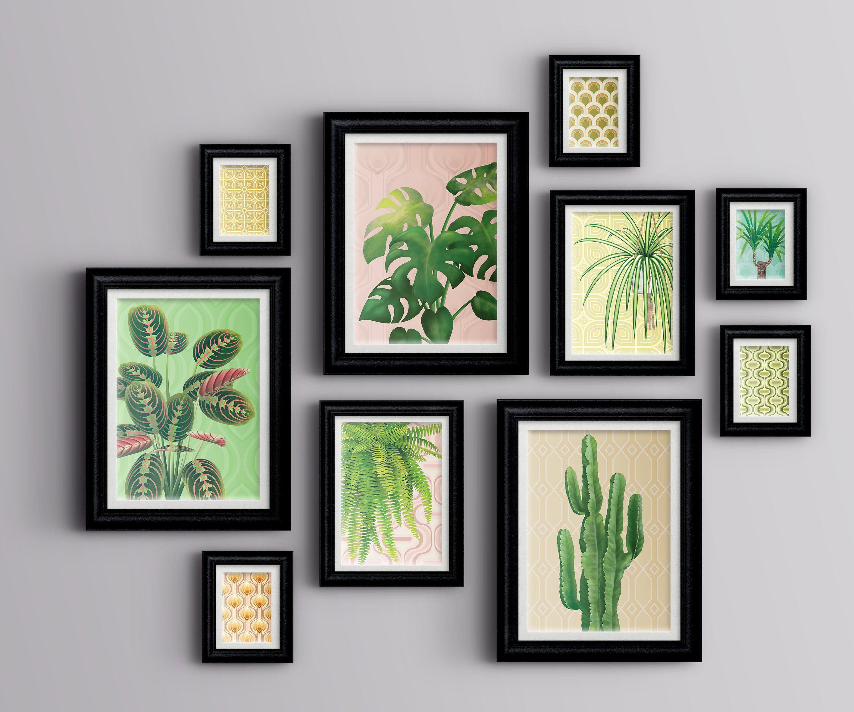 Botanical Gallery Wall Set House Plant Prints Botanical | Etsy