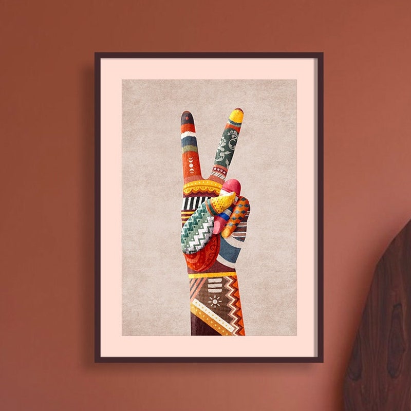 Peace Sign Poster - Etsy