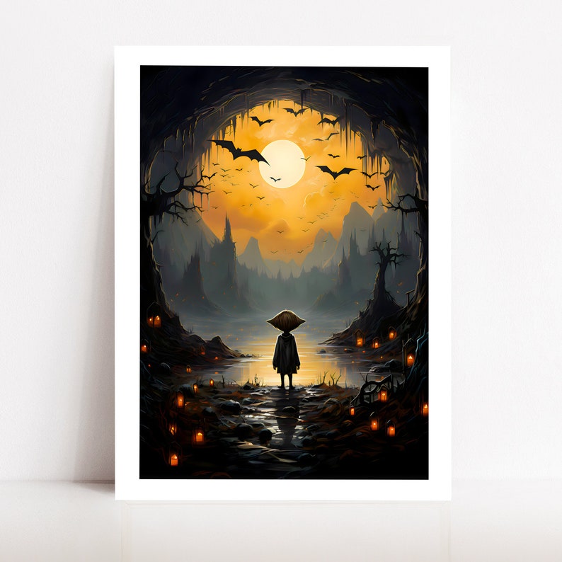 Halloween Digital Poster | Spooky Halloween Gallery Wall Set | Gothic ...