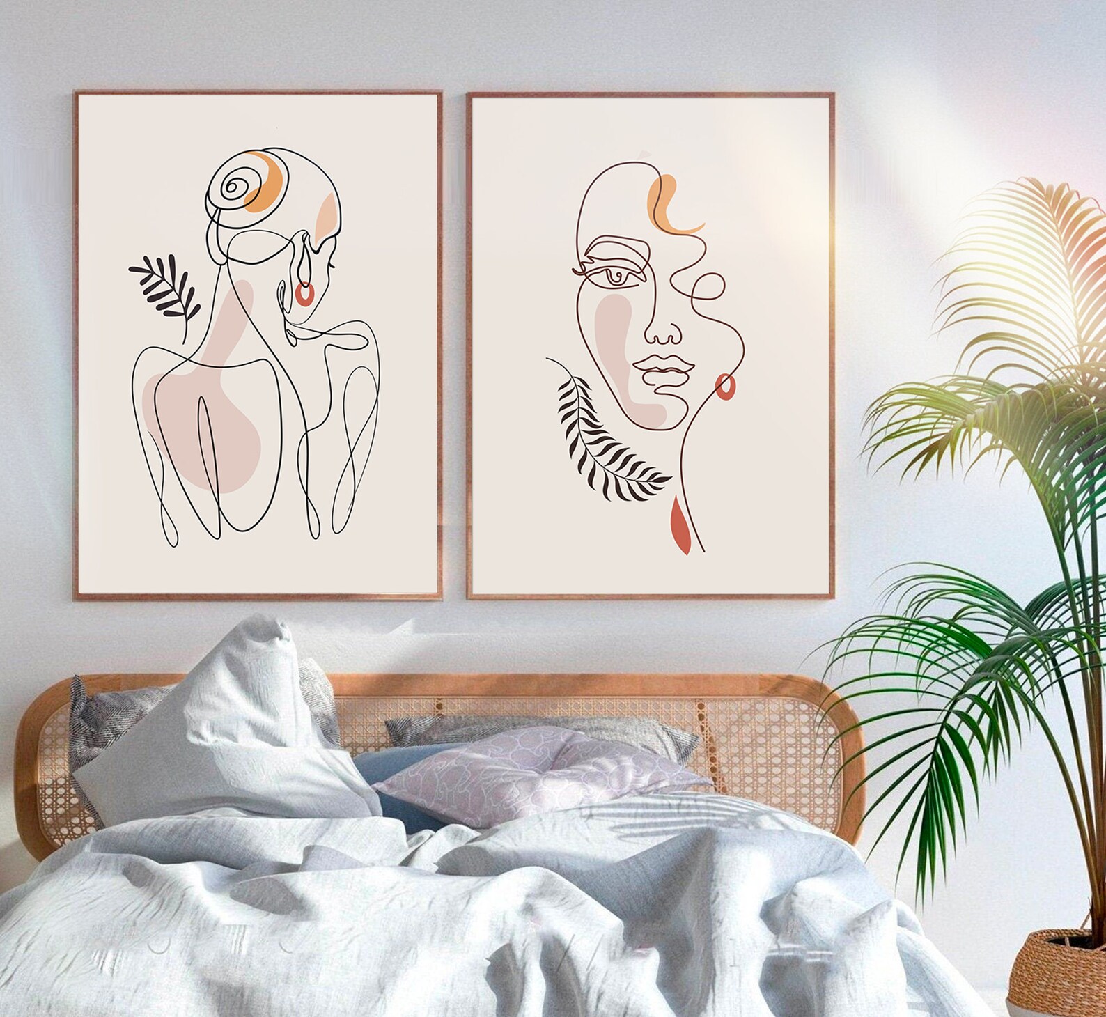 Female Line Drawing Modern Minimalist Classy Elegant Abstract - Etsy