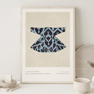 Set of 3 the Art of Ottoman Palace Caftan, Digital Poster, Anatolian ...