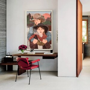 Boho Western Sisters Digital Wall Art, Western Wall Decor, Western Home ...