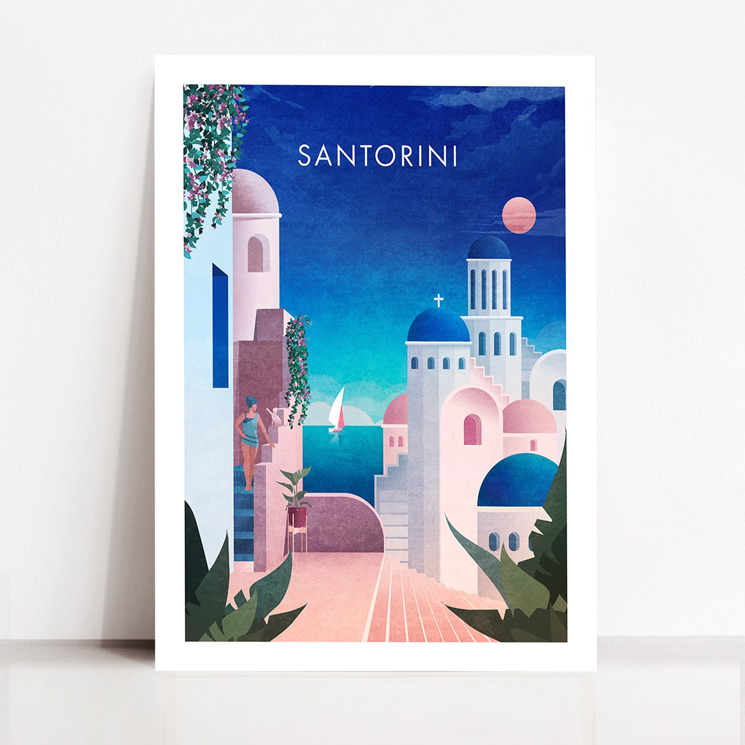 Set of 6 Travel Posters Illustration Wall Art Vintage | Etsy