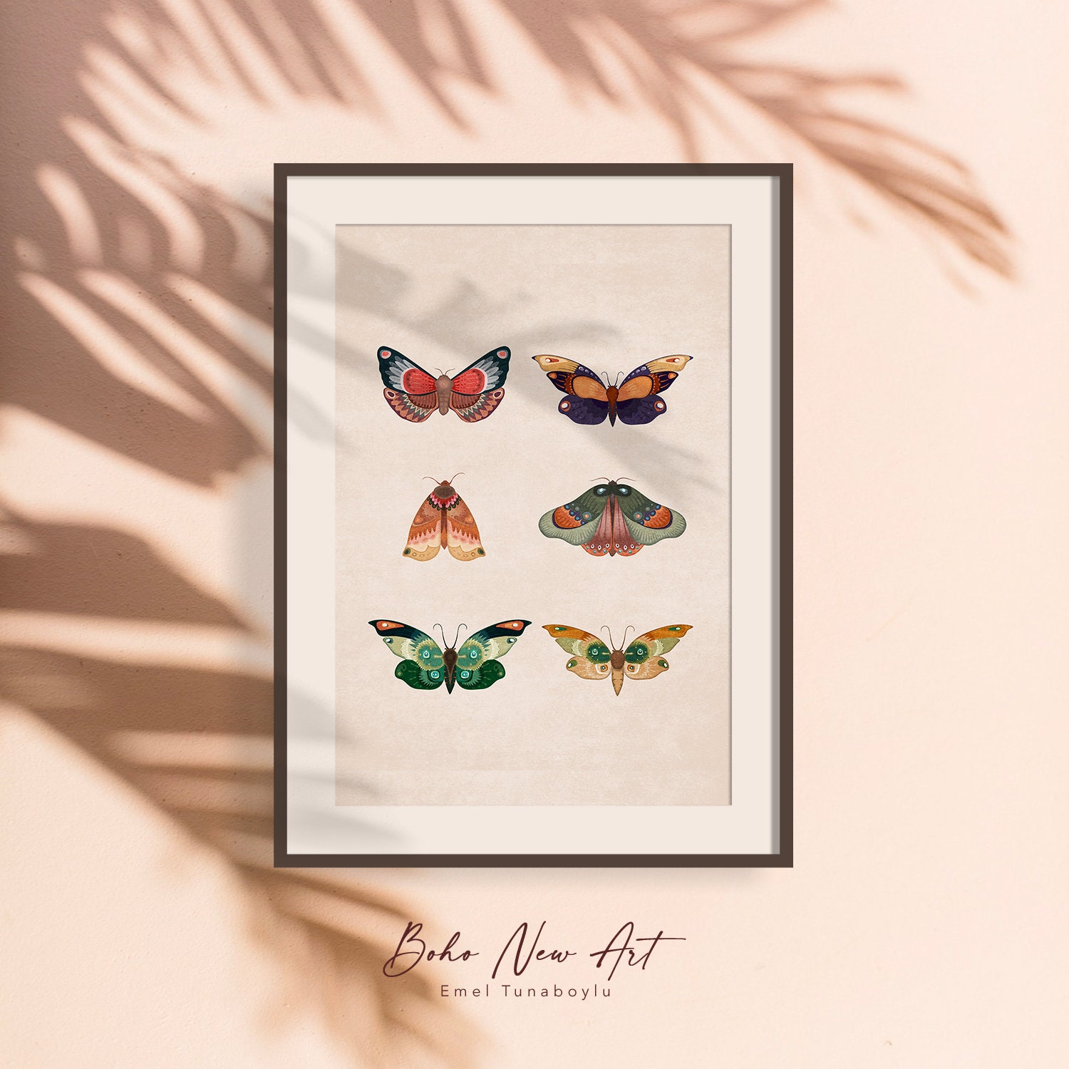 Boho Butterfly Print. Butterflies Poster. Vintage Butterfly | Etsy