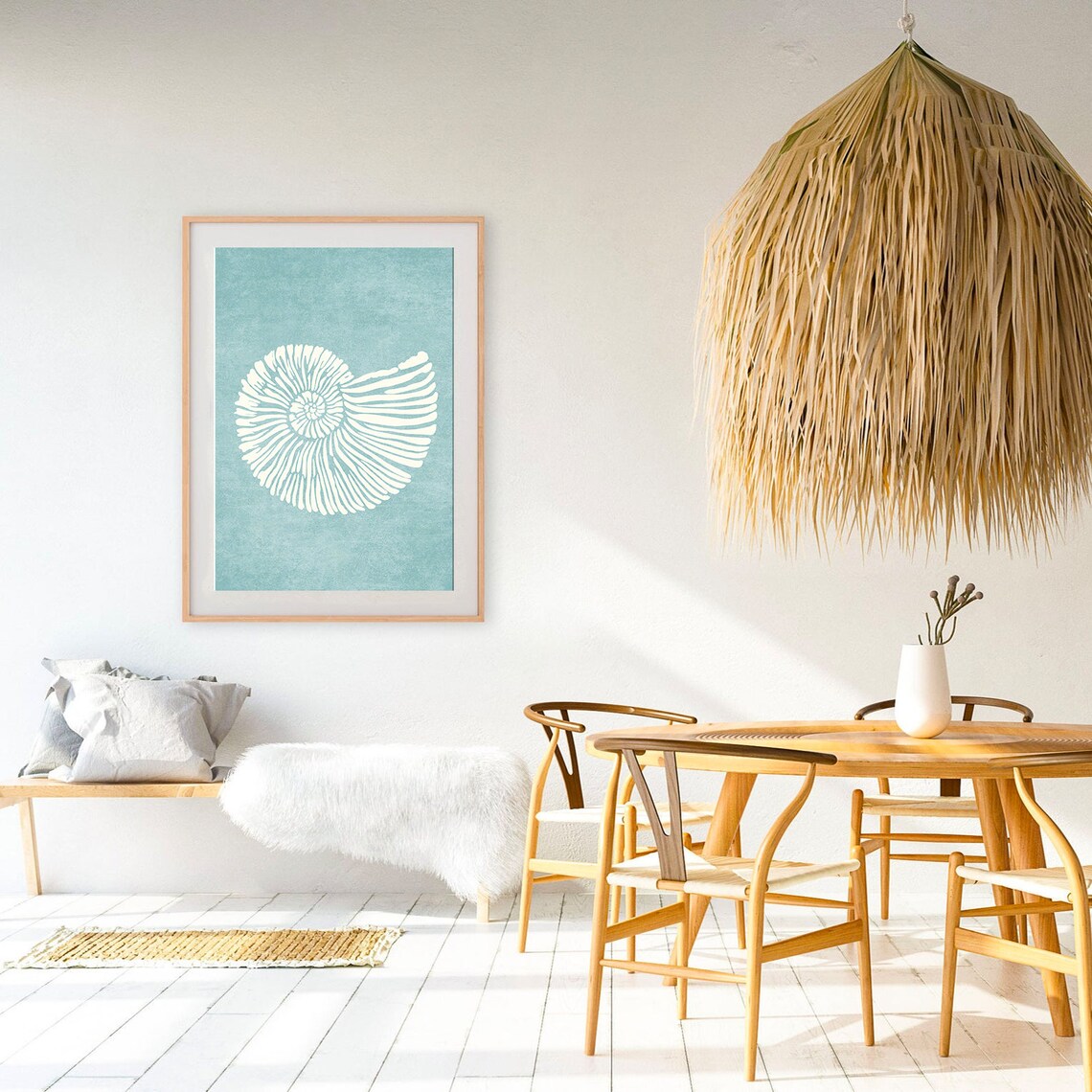 Watercolor Seashell Art Prints, Seashell Painting, Nautical Ocean Wall ...