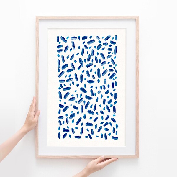 Indigo Abstract - Etsy