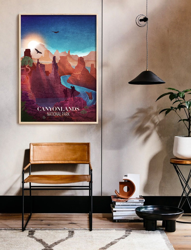 Utah Canyonlands Poster | National Park Print | Vintage Travel Poster ...
