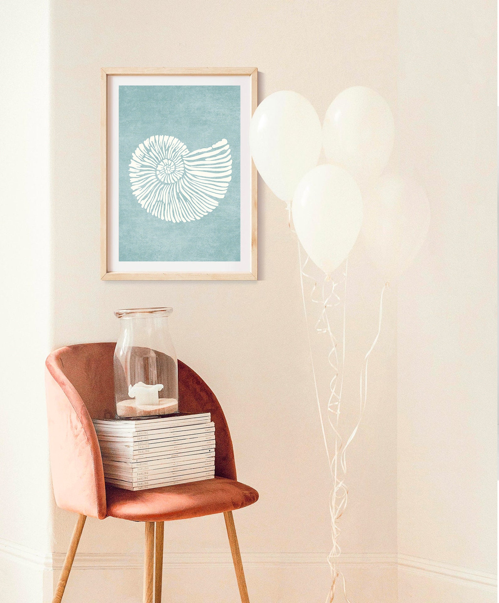 Watercolor Seashell Art Prints, Seashell Painting, Nautical Ocean Wall ...