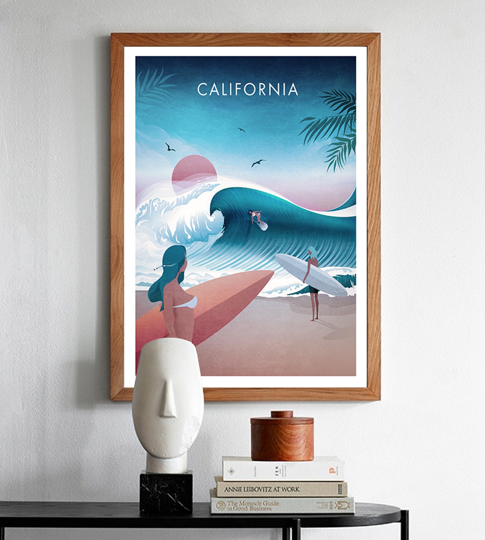 Set of 6 Travel Posters Illustration Wall Art Vintage | Etsy