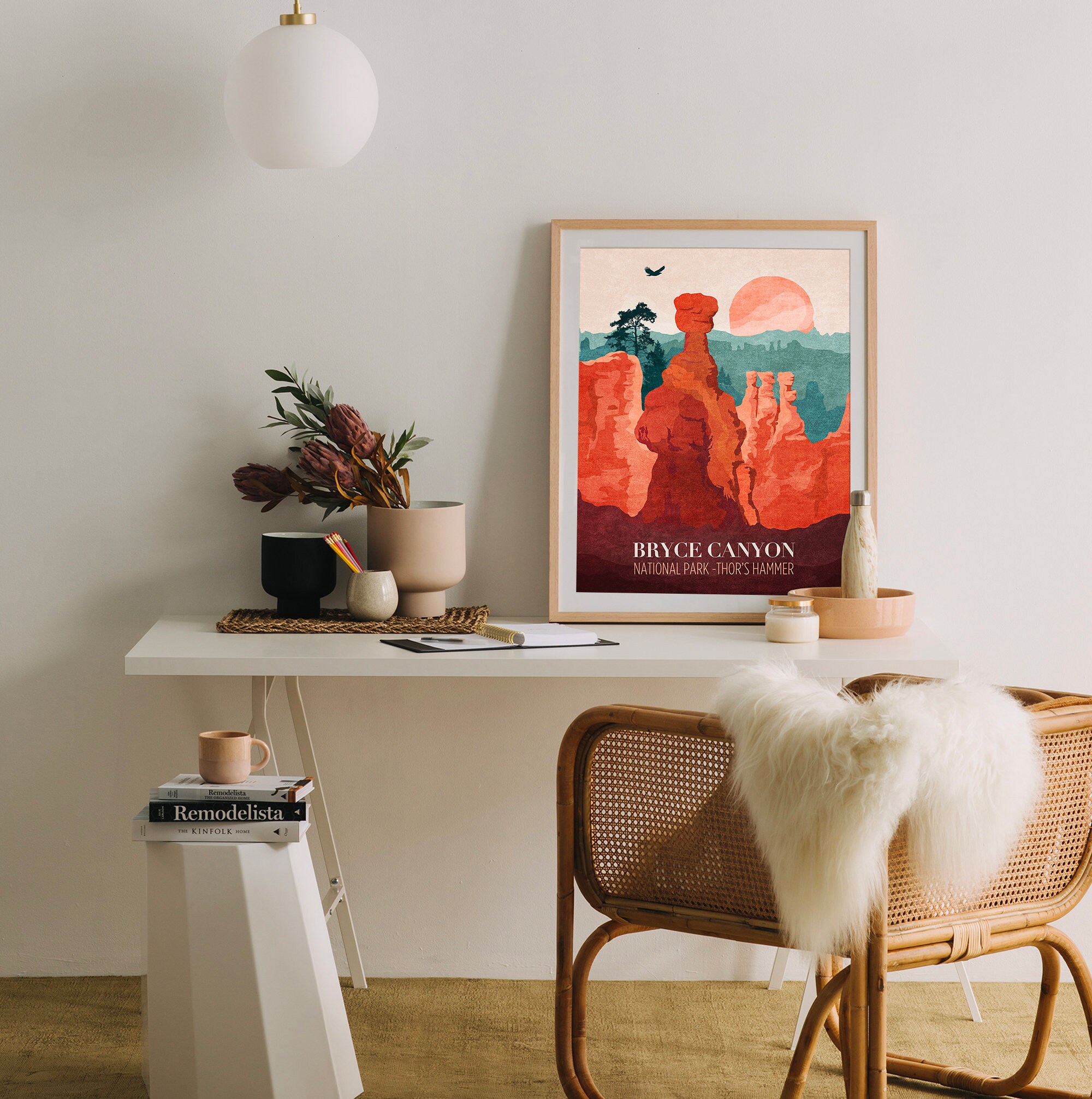 Bryce Canyon National Park Travel Poster Minimalist Art | Etsy