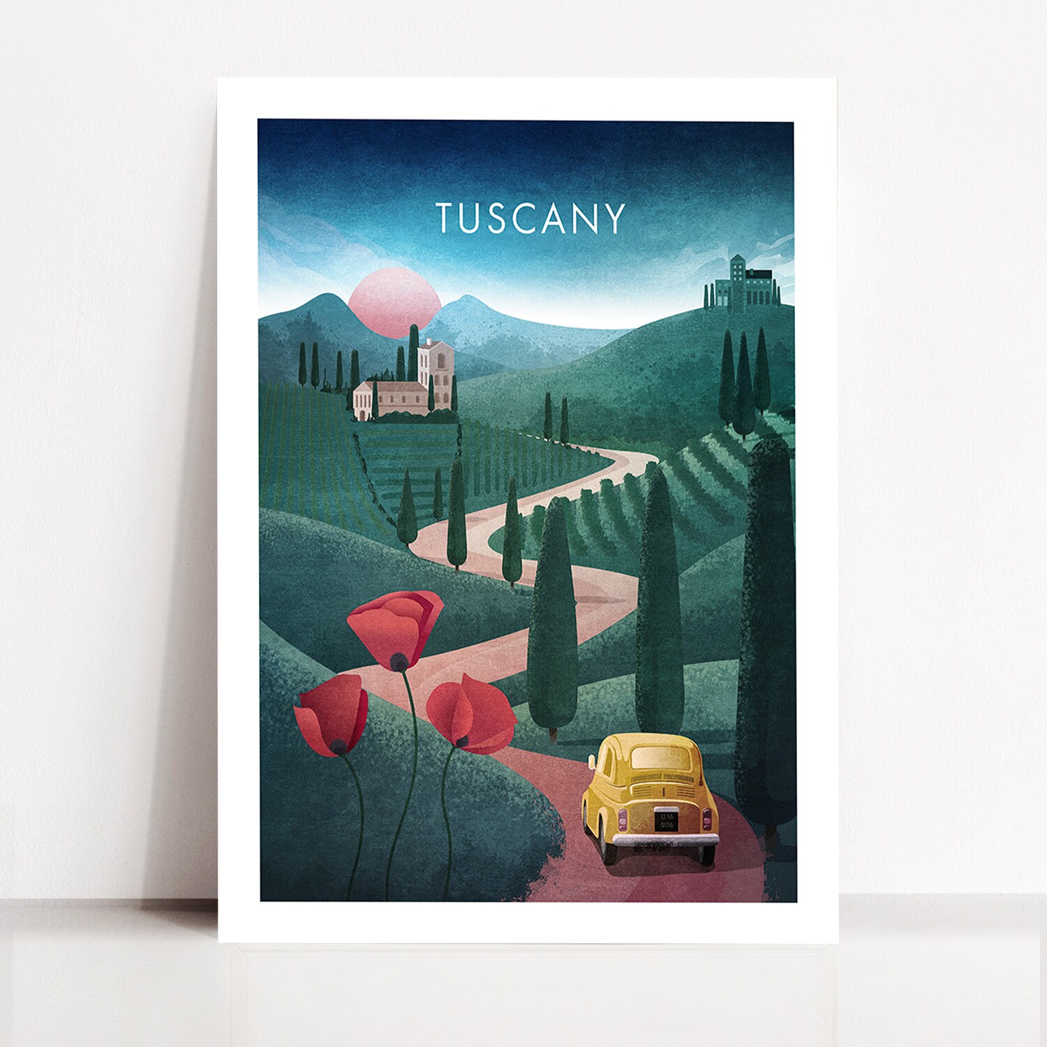 Set of 6 Travel Posters Illustration Wall Art Vintage | Etsy