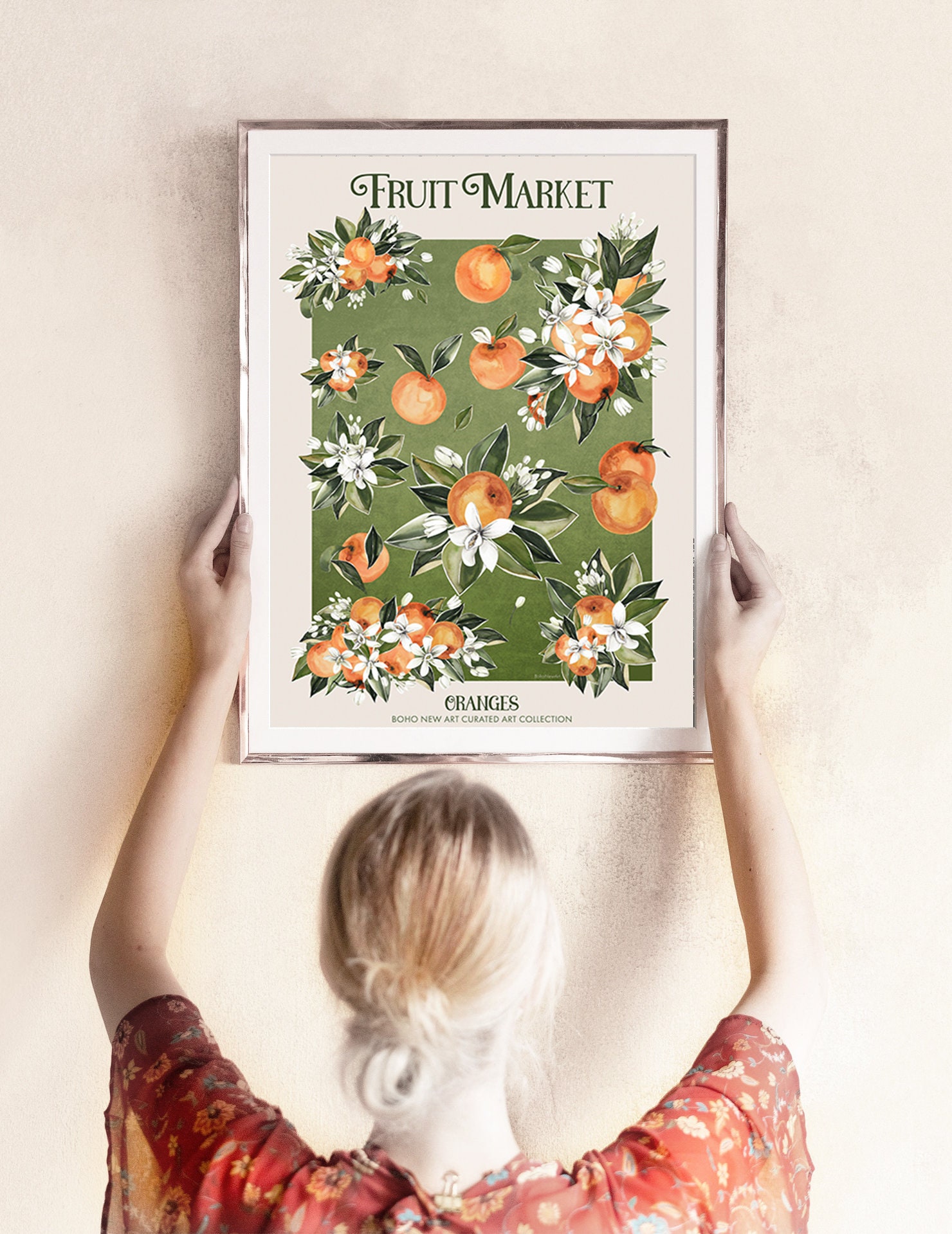 Kitchen Fruit Market Poster, Orange Poster, Vintage Food Posters ...