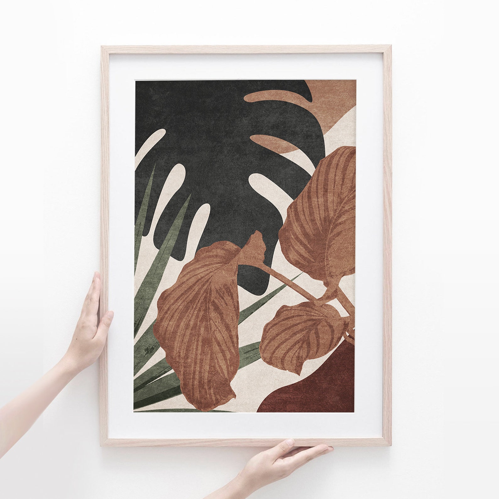Abstract Botanical Print Tropical Wall Art Boho Home Decor - Etsy
