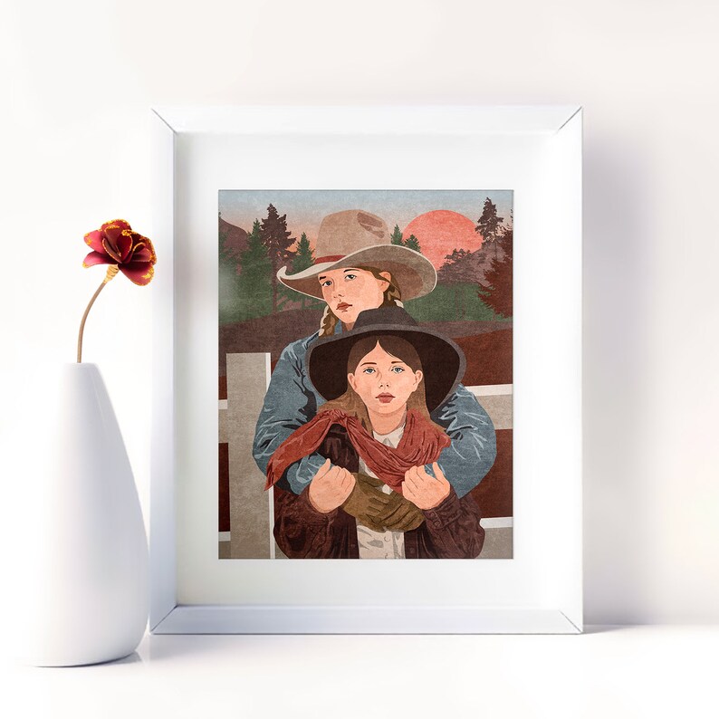 Boho Western Sisters Digital Wall Art Western Wall Decor - Etsy
