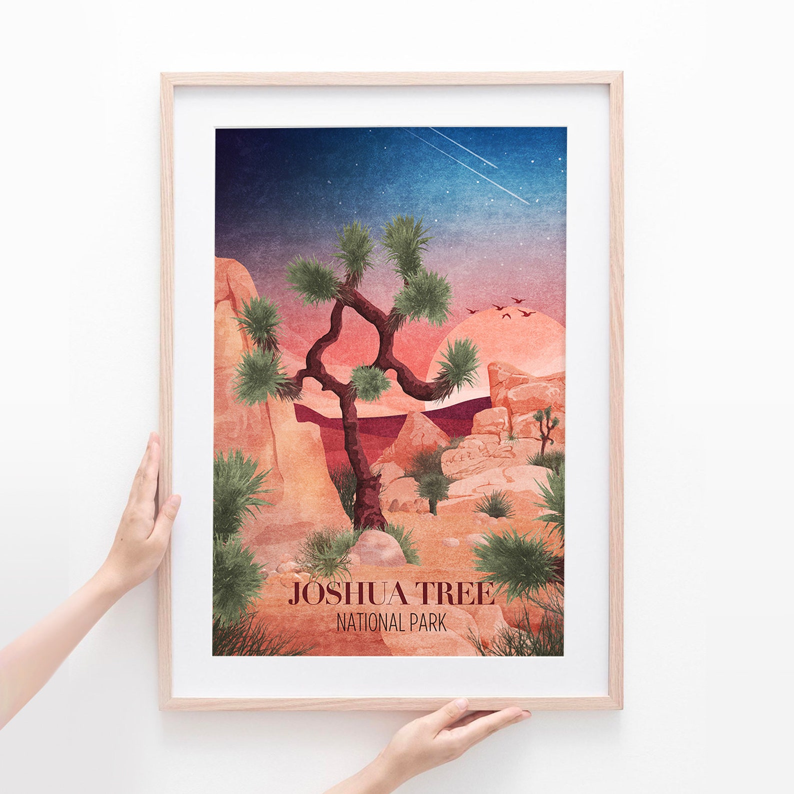 National Park Poster Vintage Joshua Tree National Park Print | Etsy