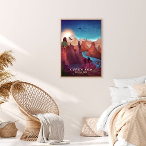 Utah Canyonlands Poster | National Park Print | Vintage Travel Poster ...