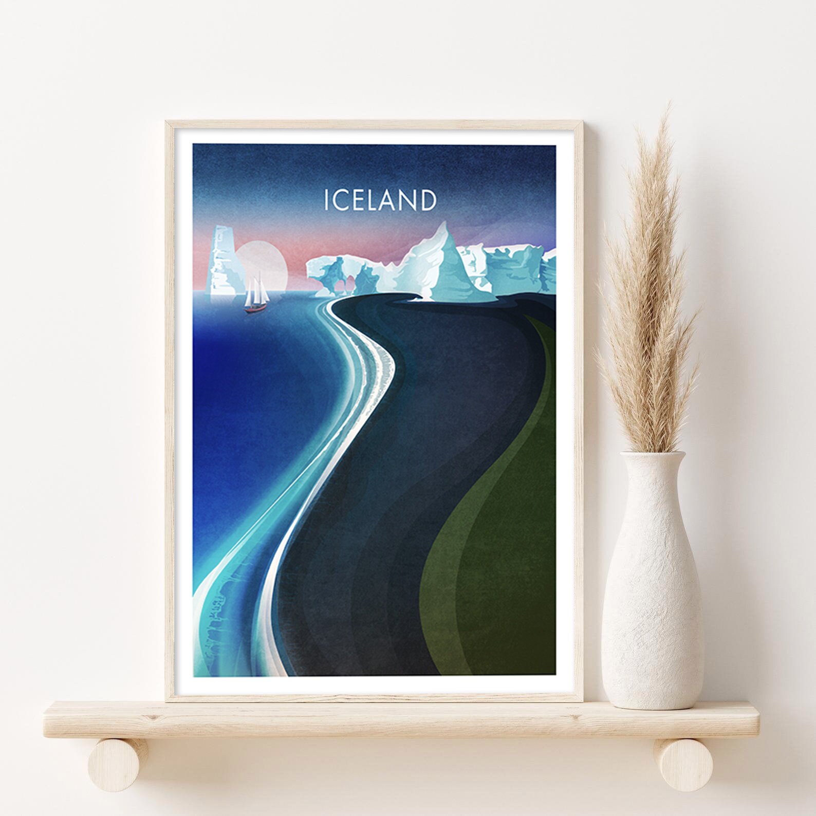 Set of 6 Travel Posters Illustration Wall Art Vintage | Etsy