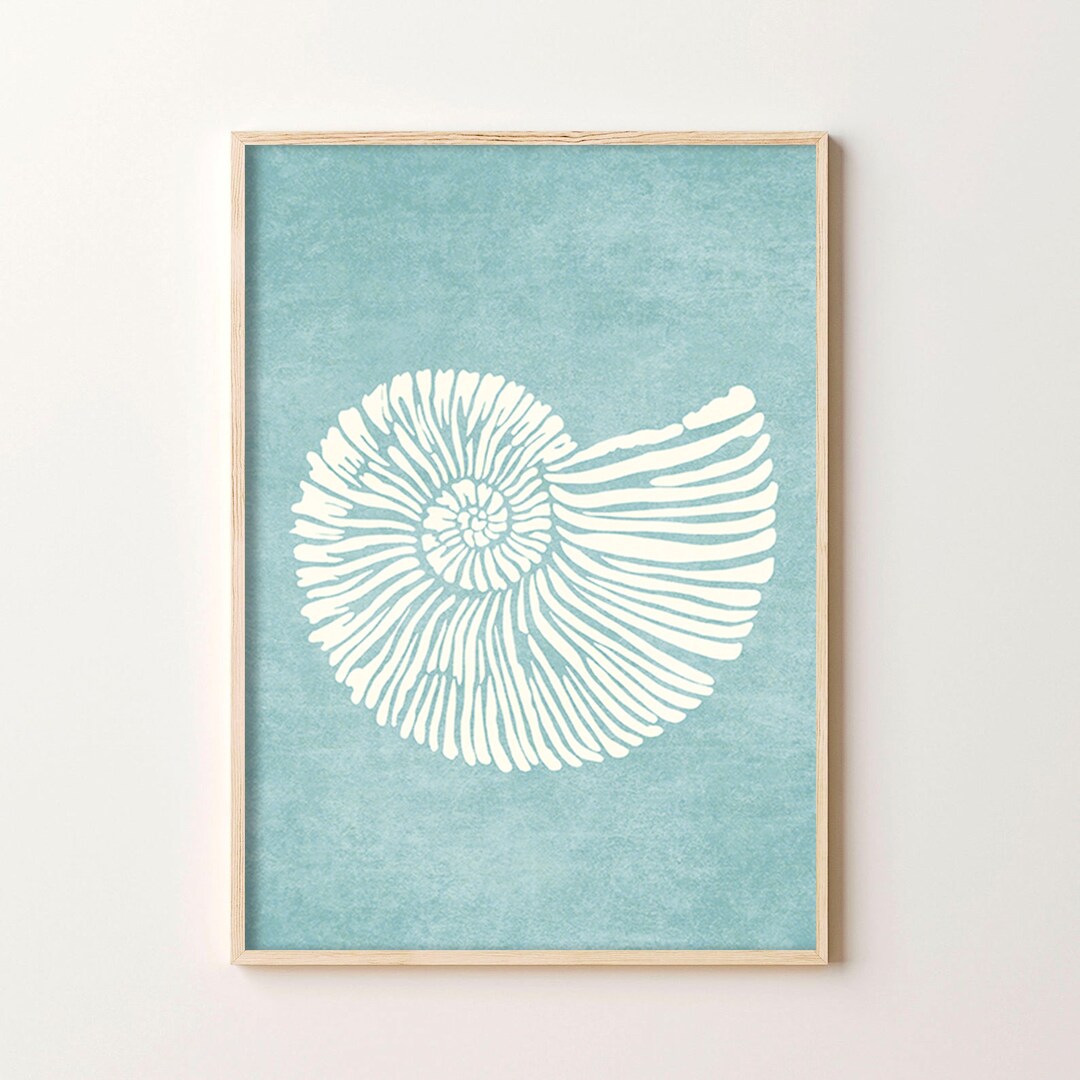 Watercolor Seashell Art Prints, Seashell Painting, Nautical Ocean Wall ...