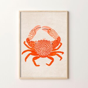 Set of 2 Prints ,red Lobster, Red Crab, Watercolor Art, Nautical ...