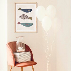 Ocean Life, Fish Digital Print, Nursery Decor, Baby Wall Art, Fish ...