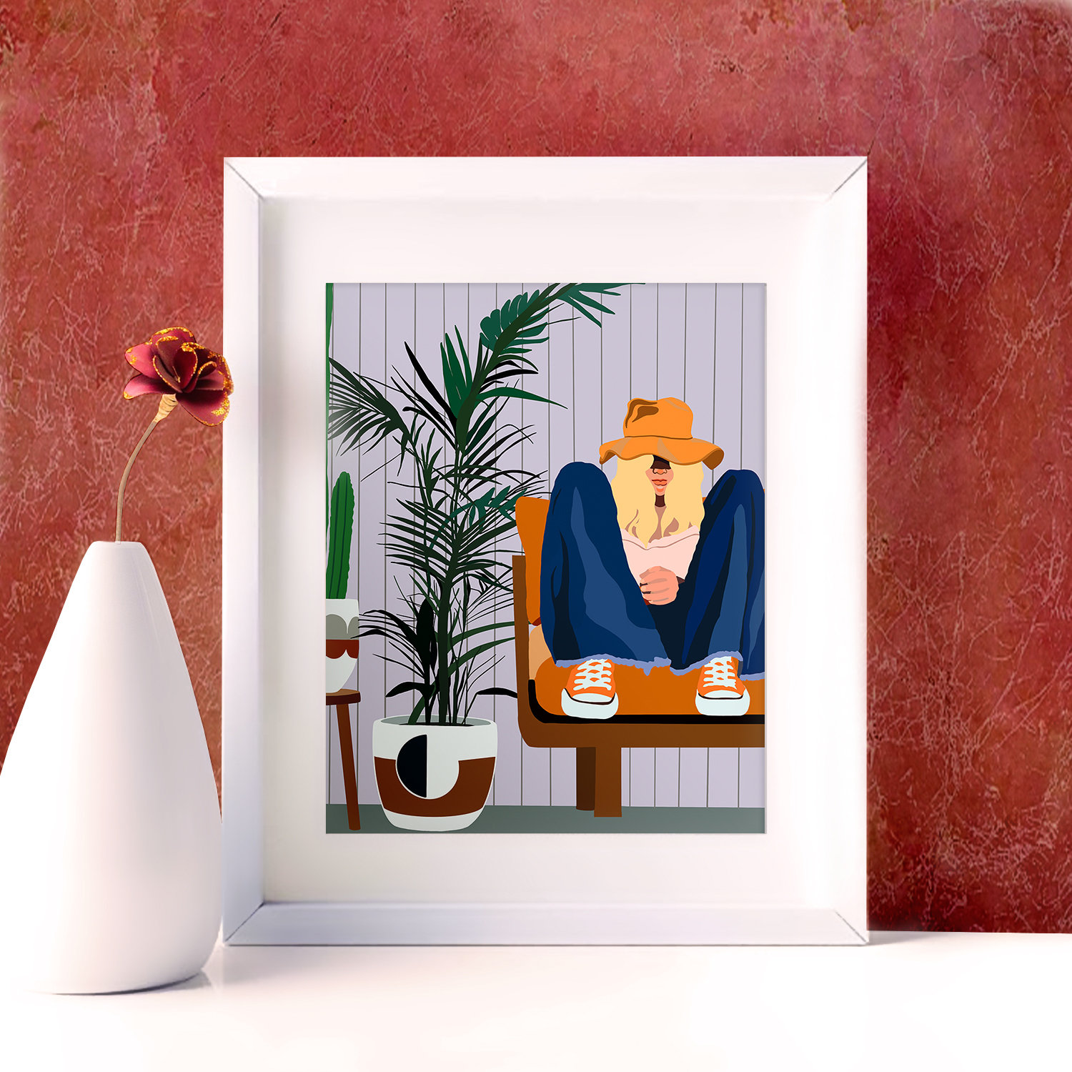 Pessimist Girl Wall Art Modern Girl Poster Young Girl Wall | Etsy