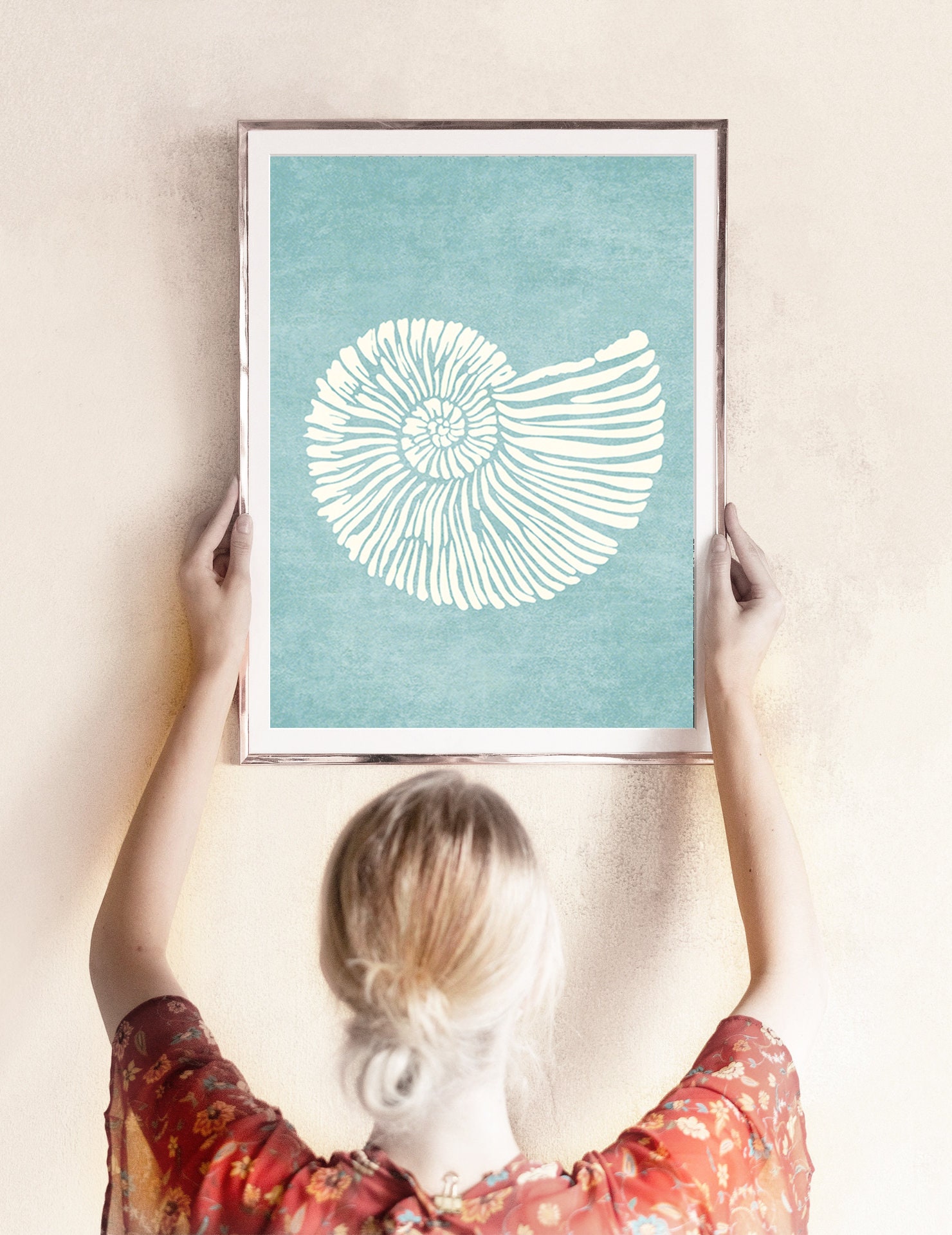 Watercolor Seashell Art Prints, Seashell Painting, Nautical Ocean Wall ...