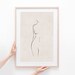 Woman Body Line Art Print Modern Wall Art Abstract Line - Etsy