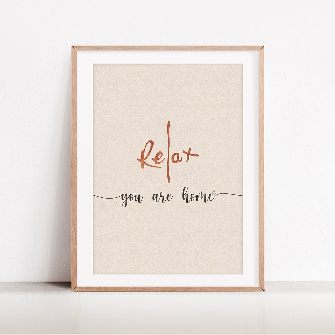 Relax Sign Print, Quote Printable Art, Relax Poster, Minimal Wall Decor ...