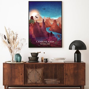 Utah Canyonlands Poster | National Park Print | Vintage Travel Poster ...