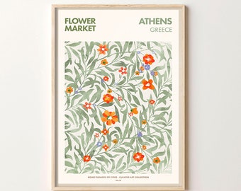 Athens Greece Flower Market Digital Wall Art/poster - Etsy