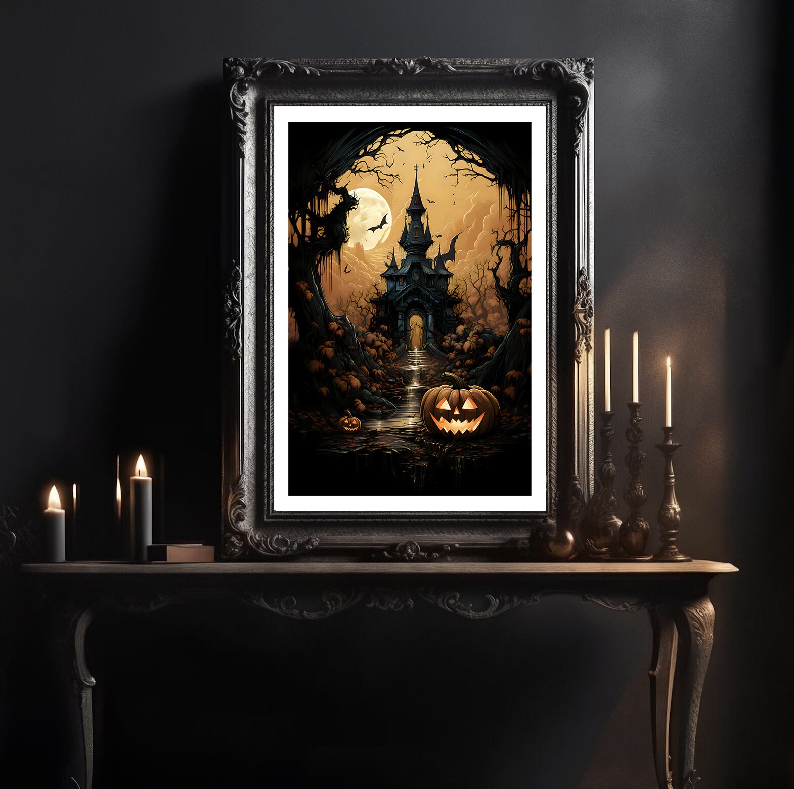 Halloween Digital Poster | Spooky Halloween Gallery Wall Set | Gothic ...