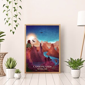 Utah Canyonlands Poster | National Park Print | Vintage Travel Poster ...