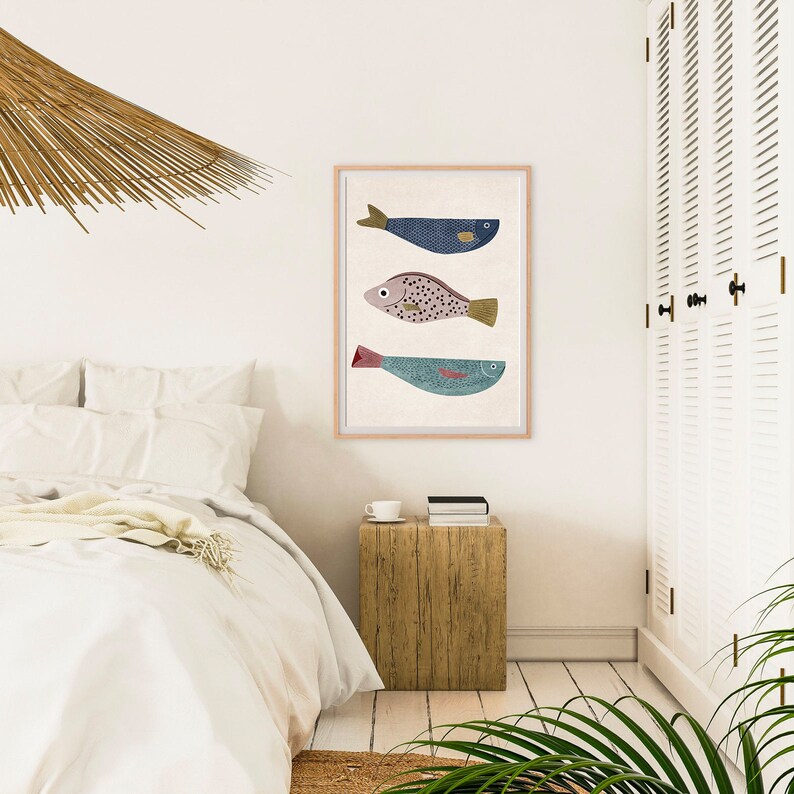 Ocean Life, Fish Digital Print, Nursery Decor, Baby Wall Art, Fish ...