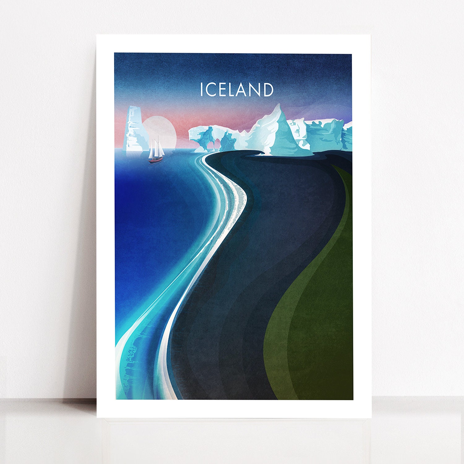 Set of 6 Travel Posters Illustration Wall Art Vintage | Etsy