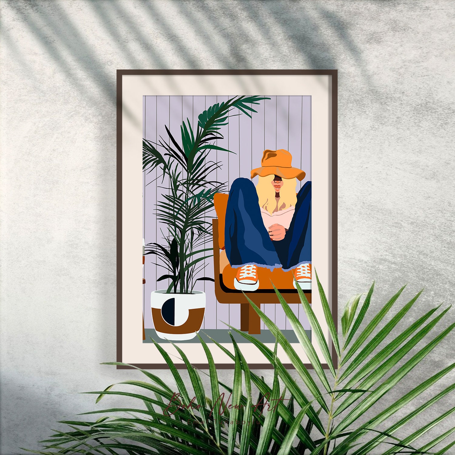 Pessimist Girl Wall Art Modern Girl Poster Young Girl Wall | Etsy