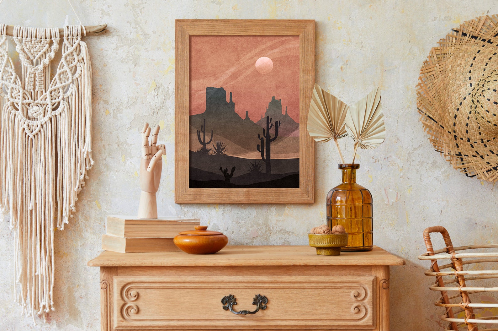 Western Sunset Wall Art Desert Wall Art Western Wall Art | Etsy