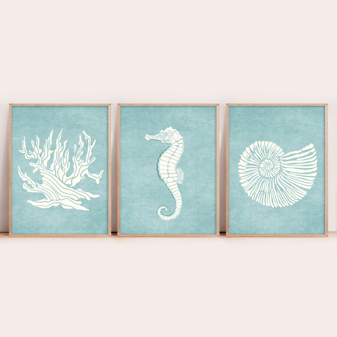 Watercolor Seashell Art Prints, Seashell Painting, Nautical Ocean Wall ...